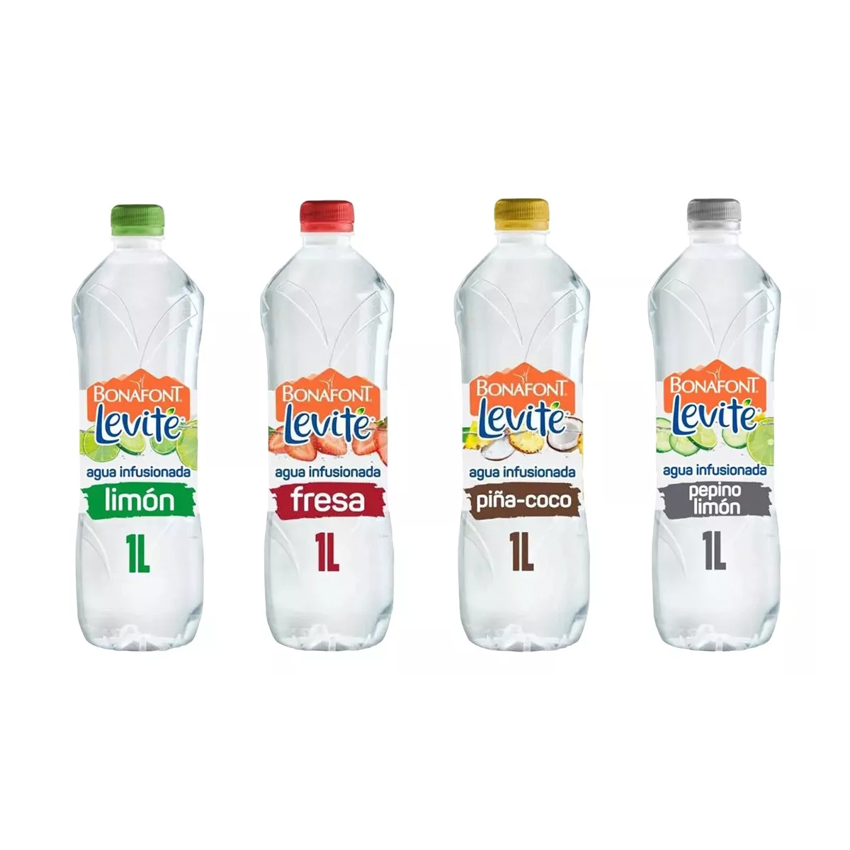 Agua Saborizada Bonafont Levité 10 Piezas de 1 Lt c/u