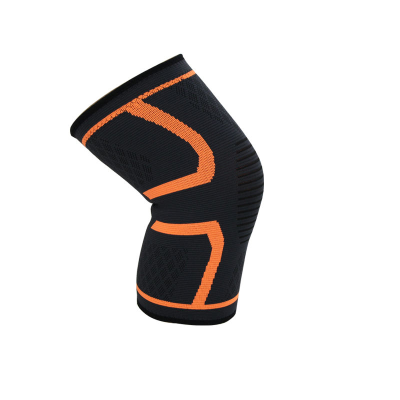 Rodillera de color naranja talla M y G para deporte o rehabilitación.