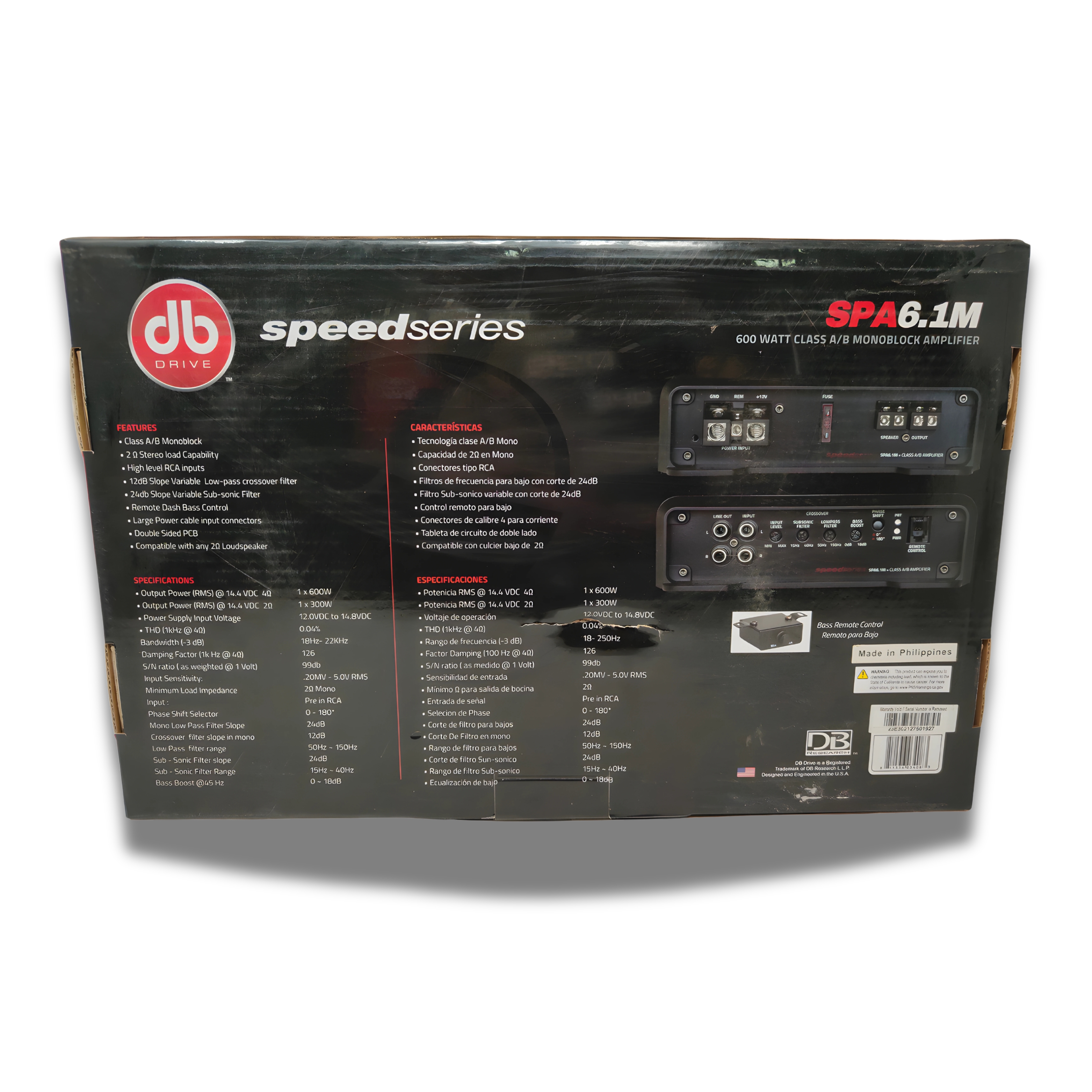 Amplificador Monoblock DB Drive SPA6.1M Speed Series