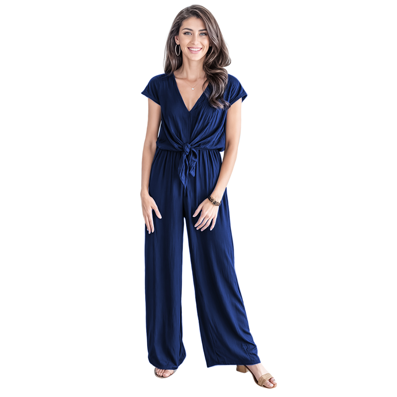 Jumper palazzo enterizo mono jumpsuit casual elegante largo dama mujer ...