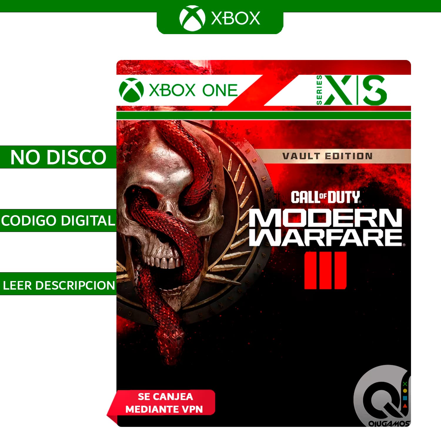 Call Of Duty Modern Warfare 3 Edición Boveda Codigo Digital Leer