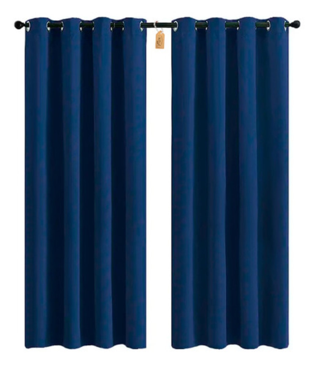 "Cortinas Blackout Aislamiento Térmico 2 Paneles 215 X 135 Cm Color ...