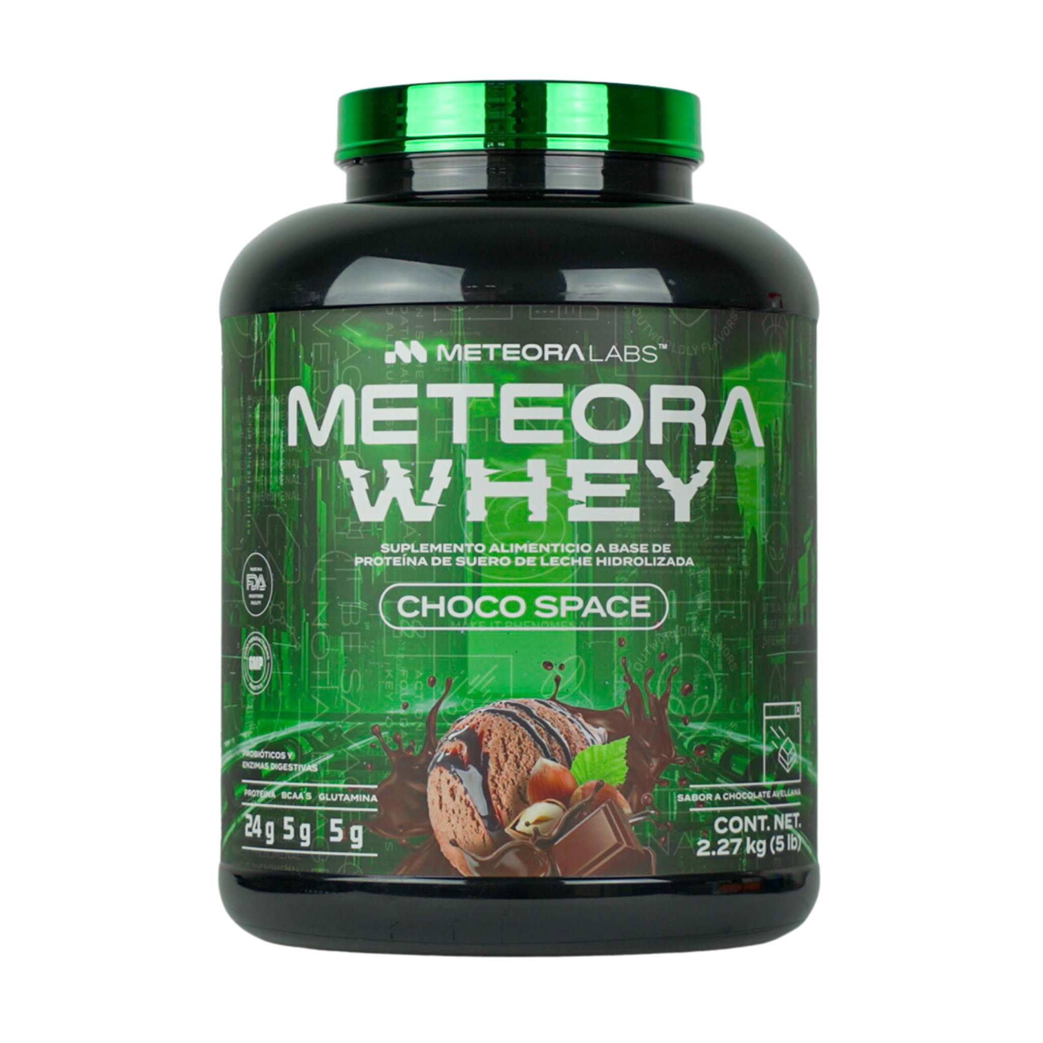 Meteora Labs, Chocolate Avellana, Proteína 100% Whey Hidrolizada.