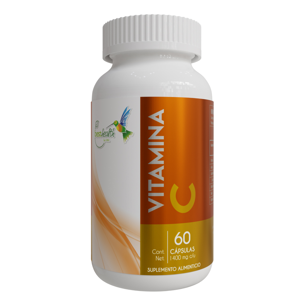 Vitamina C 60 Cápsulas BEST HEALTH Suplemento Alimenticio