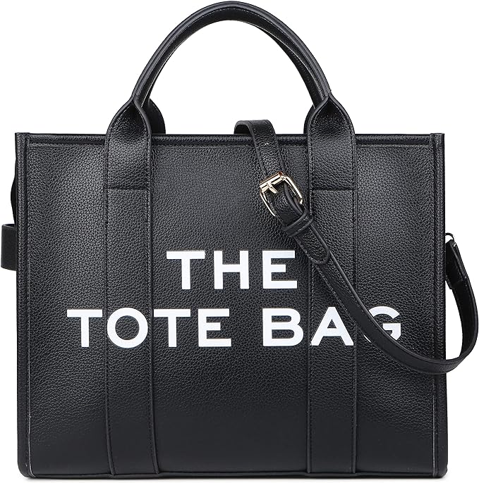 A The Tote Bag de piel grande para mujer, Bolsas Totes con cierre ...