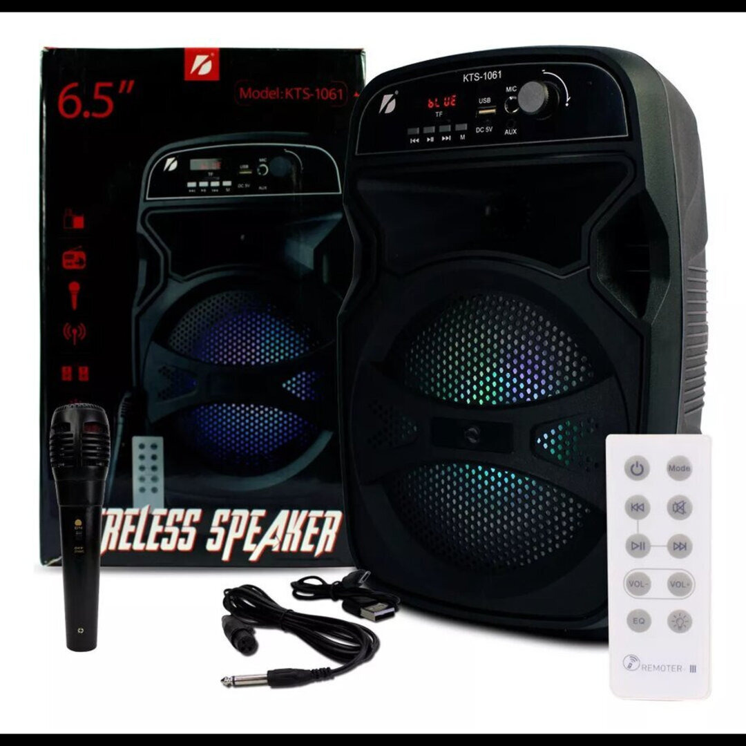 Bocina Tipo Bafle 6.5 Con Microfono Alambrico Big Sound kts-1061.