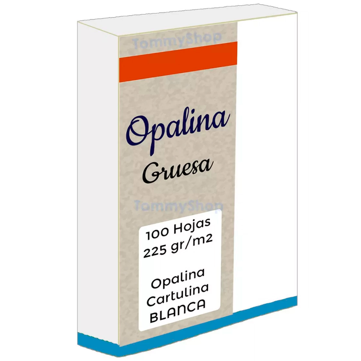 Papel Opalina 100 Hojas Gruesa 225g Blanco Tamaño Carta.