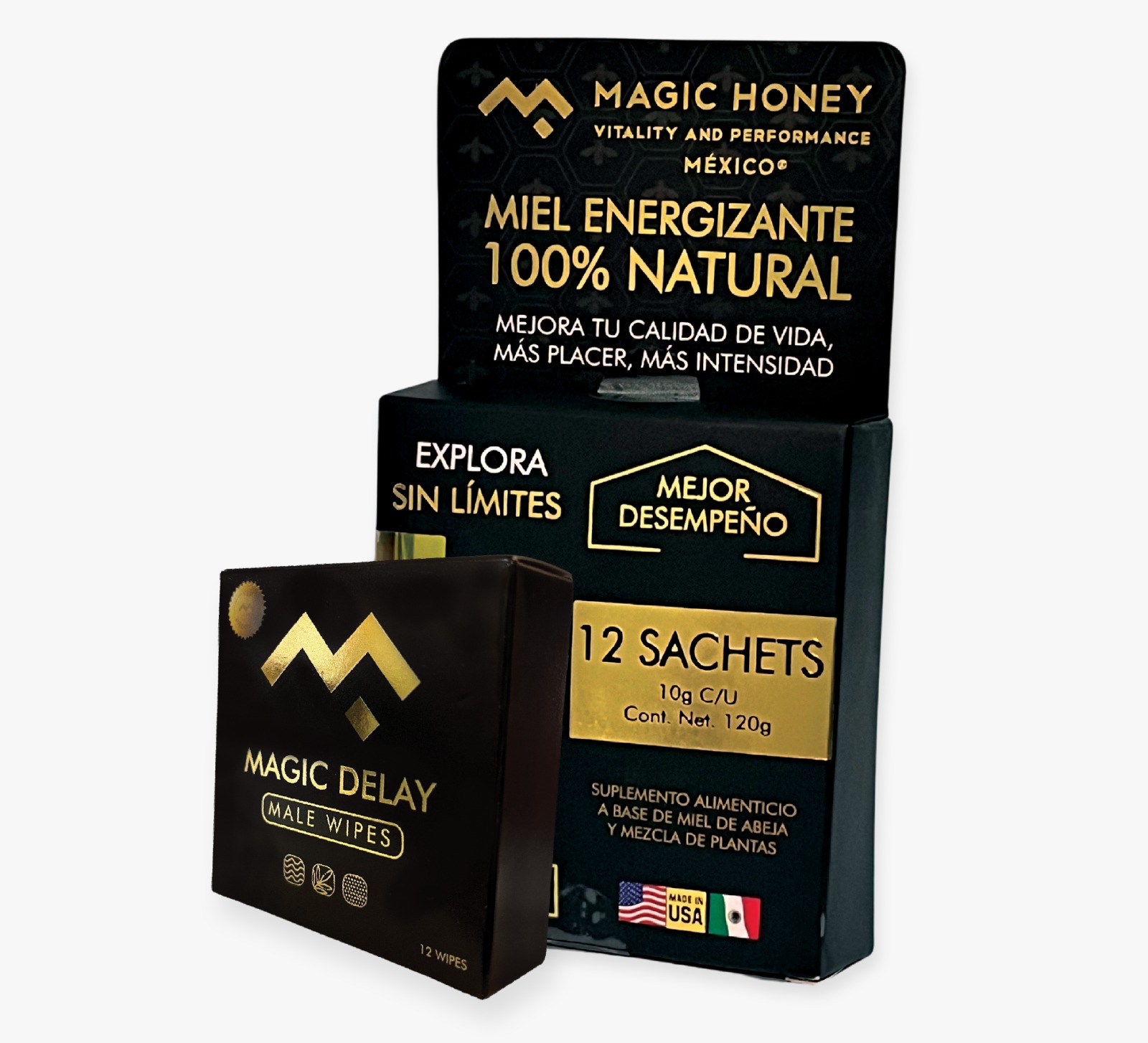 Magic Honey Miel Vip Original Organica 12 Sachet + 12 Magic Delay