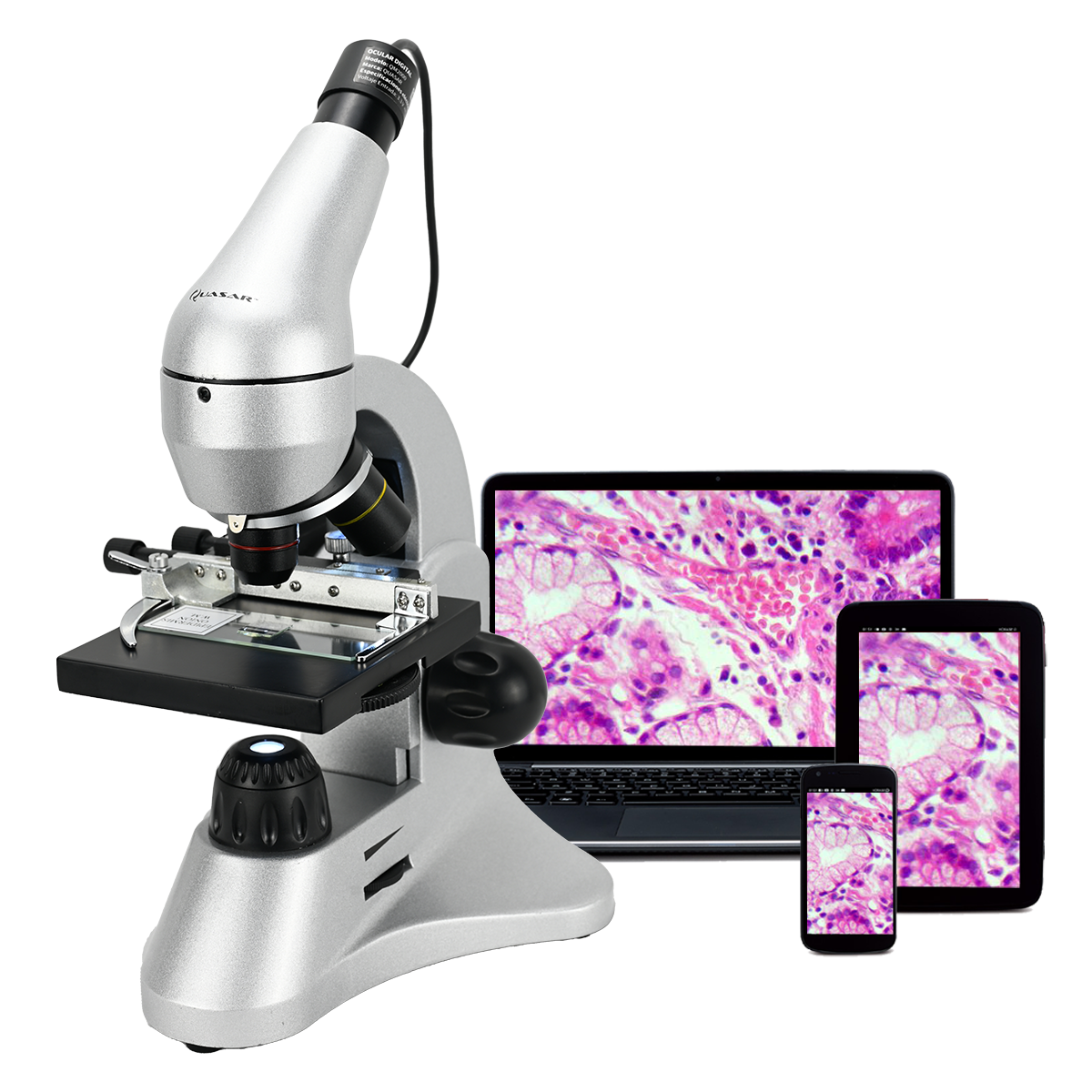 Microscopio Quasar Starter Qm10 1600x Con Cámara.