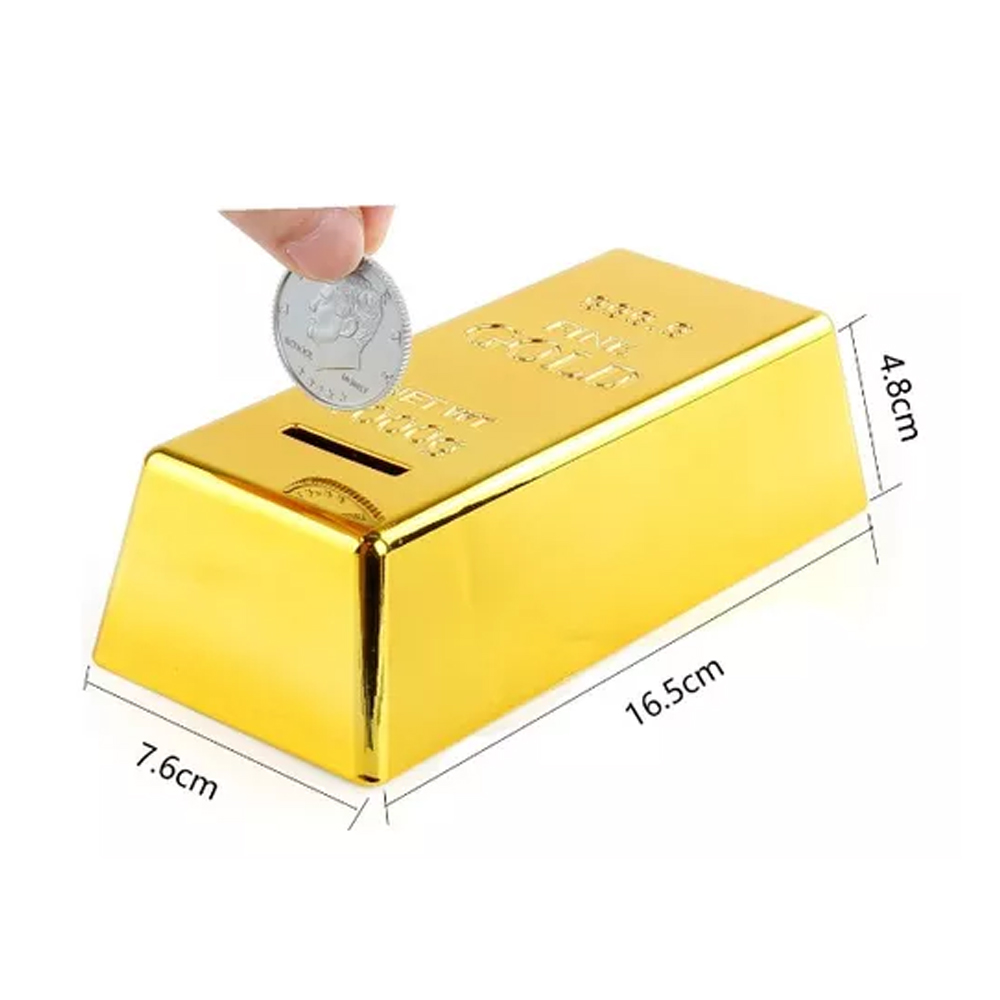 Alcancía En Forma de Lingote Barra De Oro hecha en Plástico Regalos ...