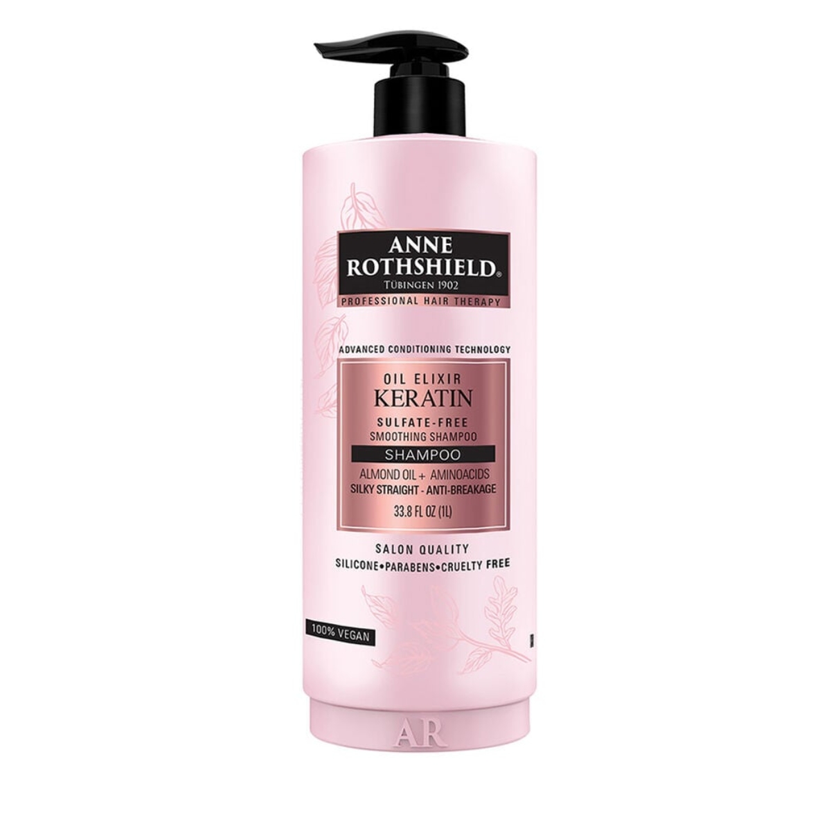 Shampoo Anne Rothshield Keratina Repara Daño e Hidrata 1 Litro.