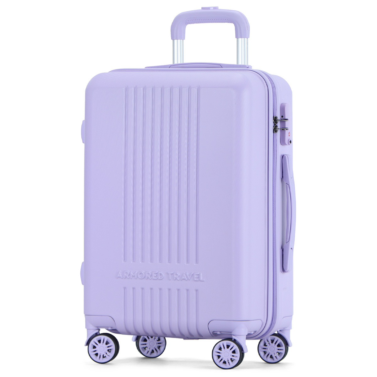 Maleta De Viaje Rígida Carry On De Mano Cabina Color Lila 20 Pulgadas ...