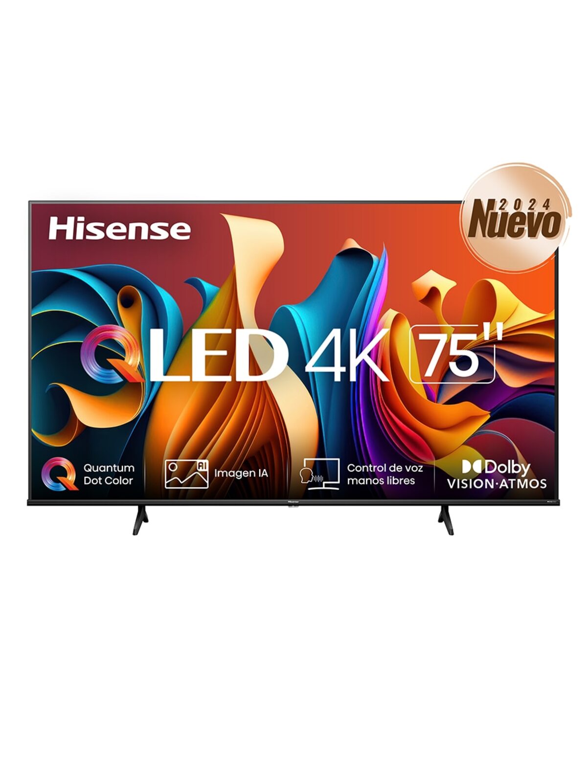 Pantalla Hisense QLED de 75 pulgadas 4K UHD 75QD6N con Google TV.