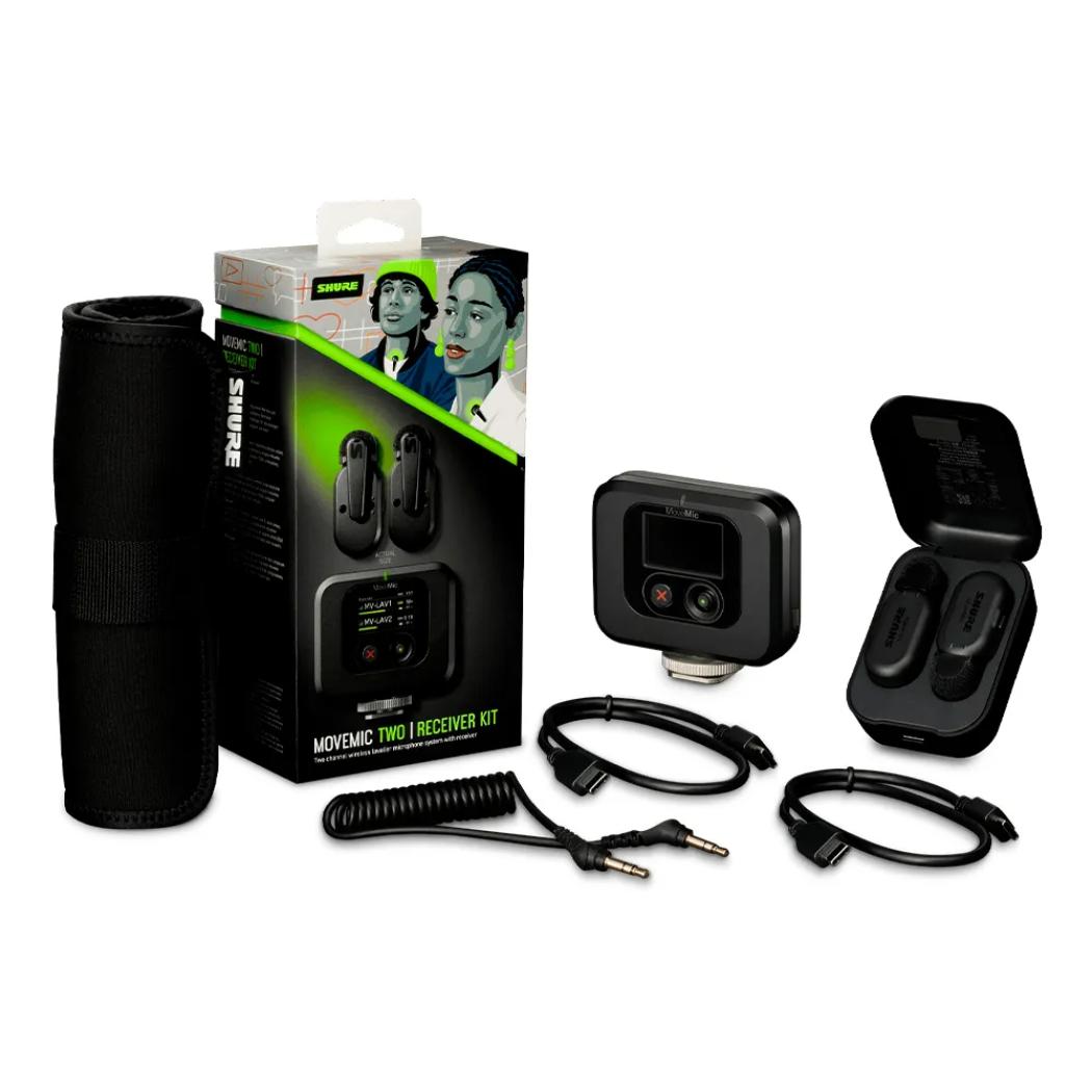 Lavalier Dual SHURE MV-TWO KIT para Cámara/Smartphone/Recargable ...