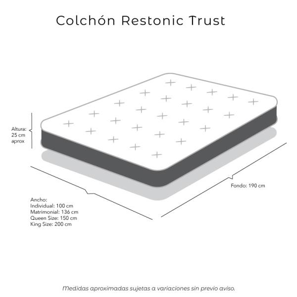 Colchón King Size Restonic Trust