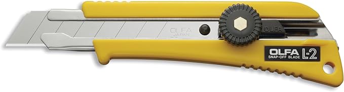 OLFA OLF-L-2 Snap-Off Blade Cutter Rubber Grip HD Cutter, Snap-Off ...