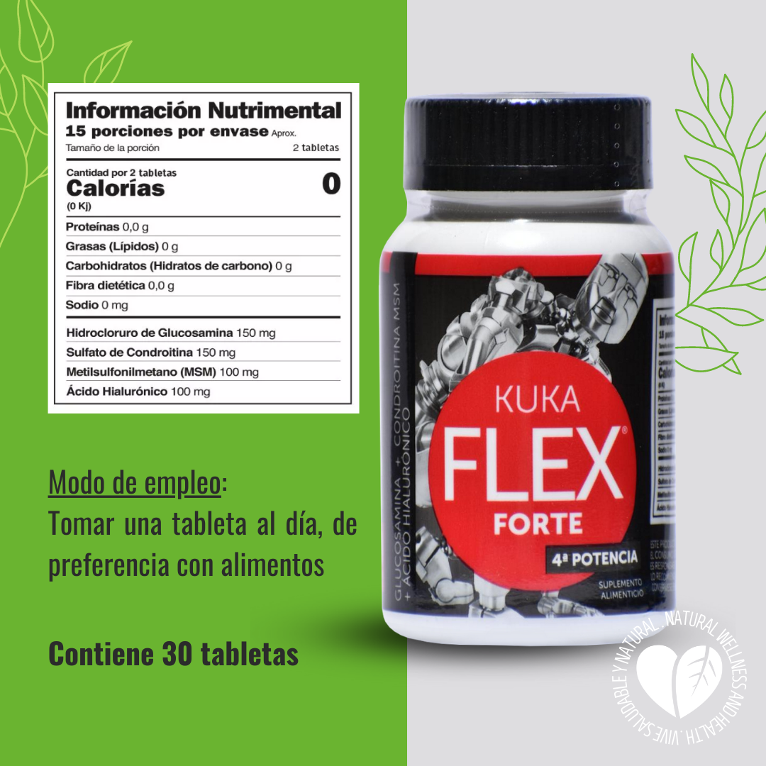 Kit De 5 Frascos De Kuka Flex Forte- 30 Tabs