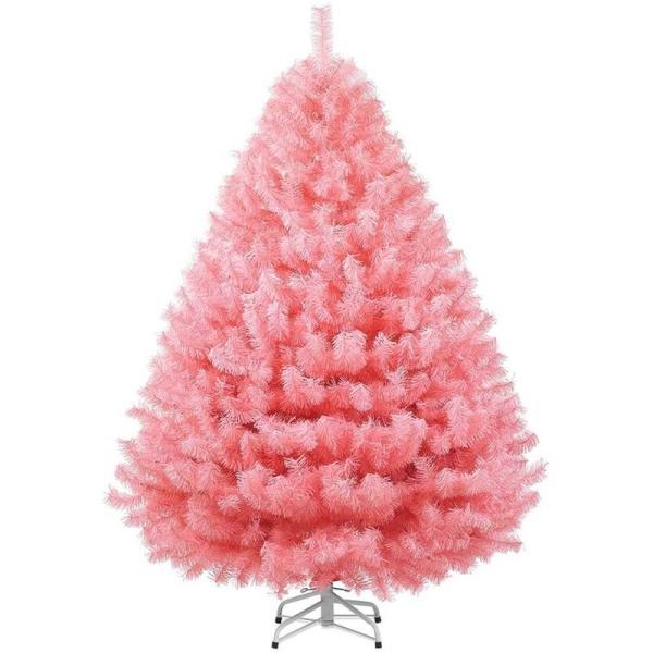 Arbol Navidad Pino Artificial Frondoso Rosa 1.7m Naviplastic