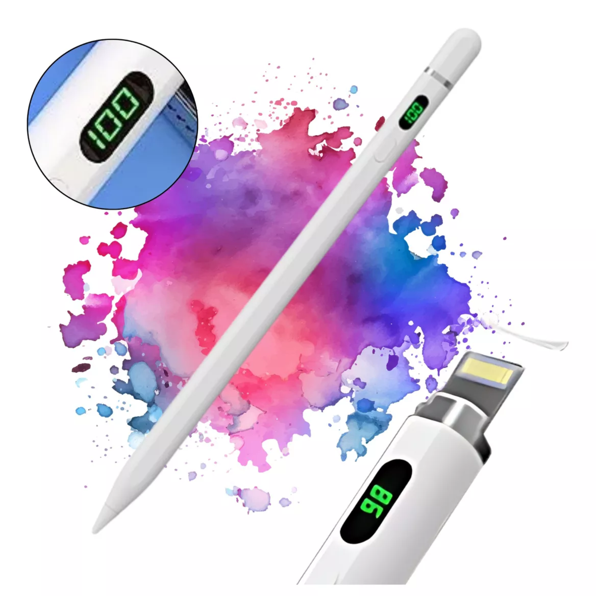 Stylus Lightning Pen Magnético con Indicador de Batería LED para iPad