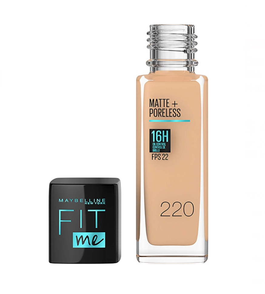 Base De Maquillaje Maybelline Fit Me Fps 22 Matte 30 Ml Tono 220 ...