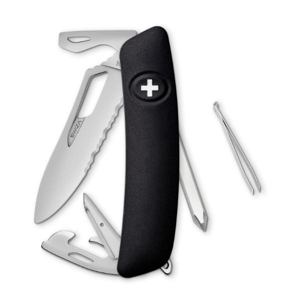 Navaja suiza ALLMATT Single Hand SH04 TR Wavy Edge,swiza