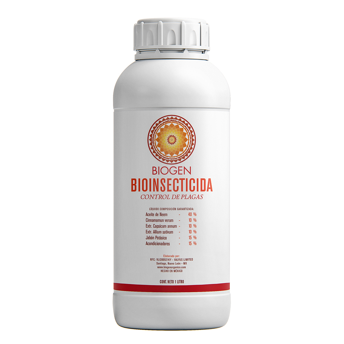 Bioinsecticida Control Plagas Biogen Biocure 1lt.