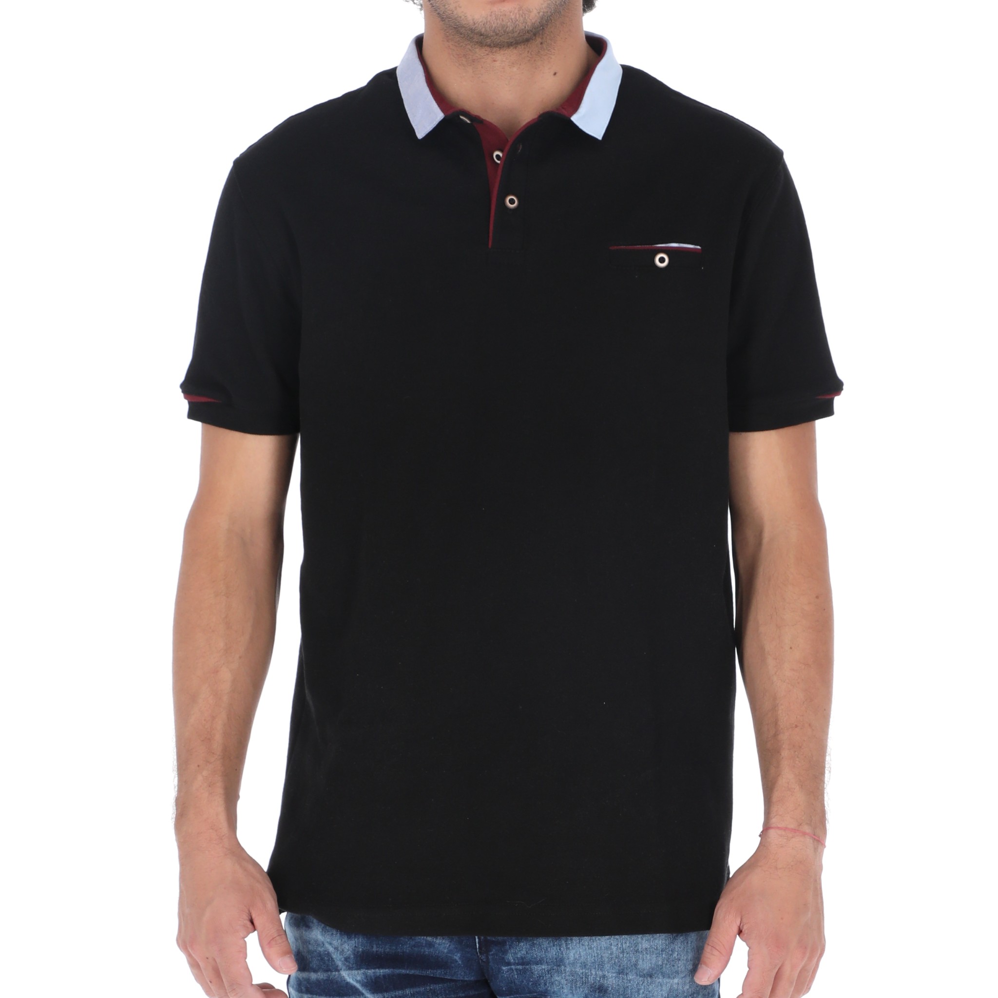 Playera Tipo Polo Color Negro Para Hombre Slim Fit CHB Chili Beans ...