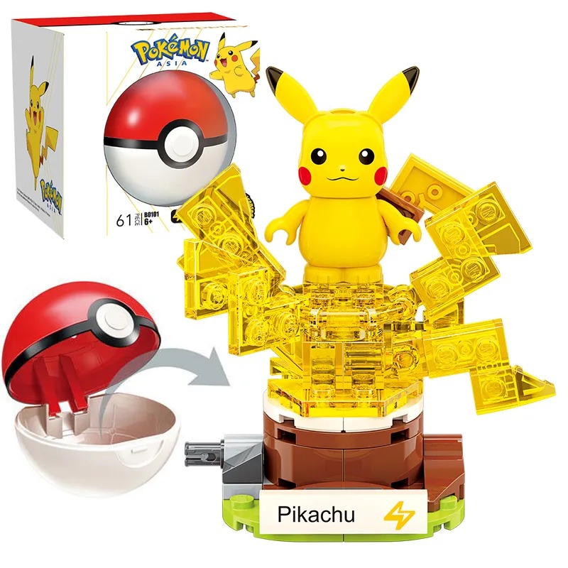 Keeppley Figura Colección Armable Pokémon Pokeball Original Pikachu Regalo
