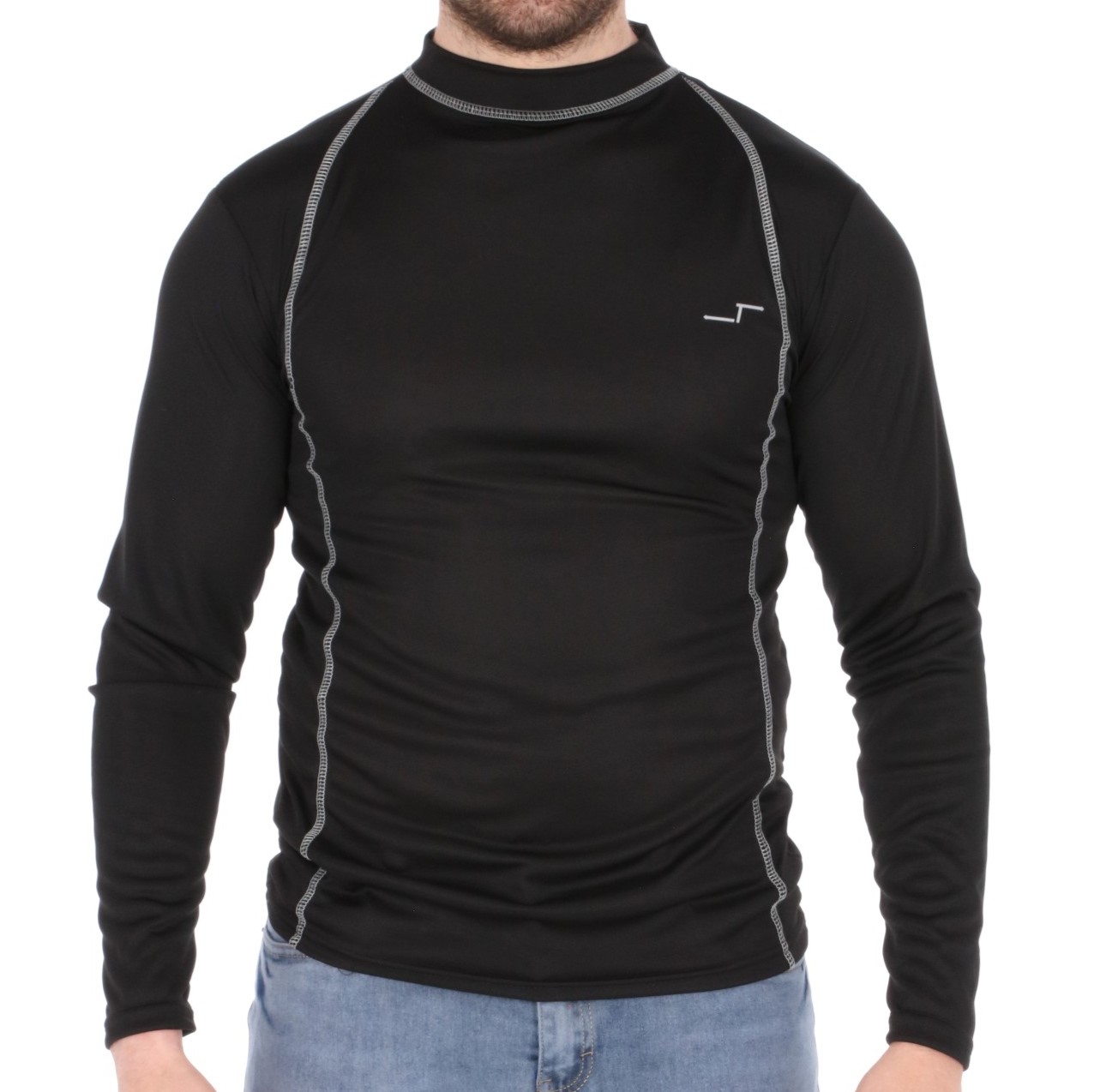 Playera Deportiva Manga Larga Color Negro Para Hombre CHB Chili Beans ...