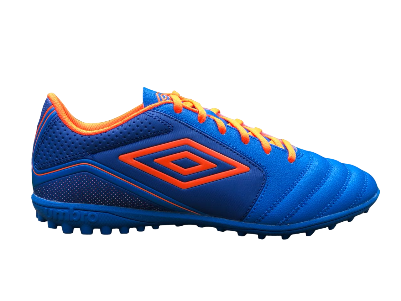 Tenis Umbro Classico XII TF Azul Multitaco Calzado Fútbol Rápido.