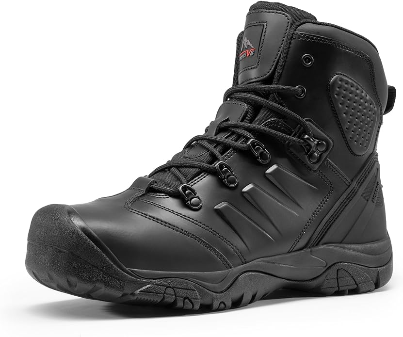 NORTIV 8 Botas con Punta de Acero para Hombres Botas Industriales ...