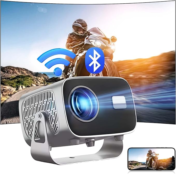 SPOWAY Mini Proyector,Proyector Multifunción Giratorio de 360 ° 1080p ...