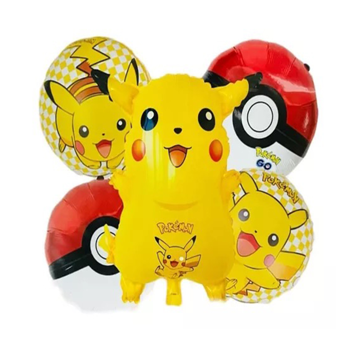 Set de globos Metalicos Pokemon Pikachu