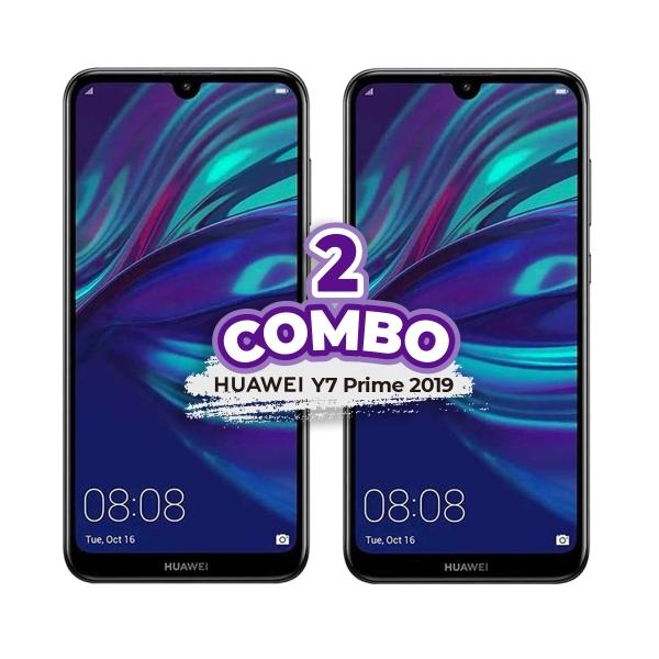 COMBO DE 2 PIEZAS HUAWEI Y7 PRIME 2019 64GB 4GB RAM NEGRO.