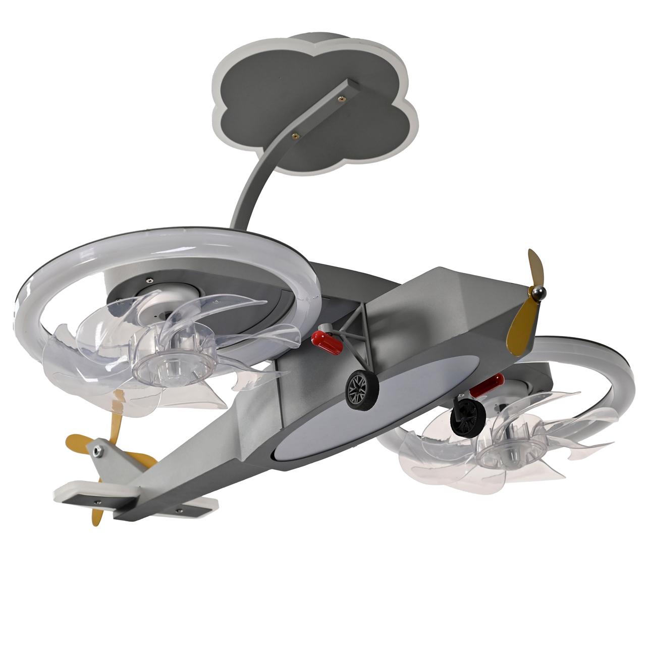 Lampara Avion Con Ventilador Infantil