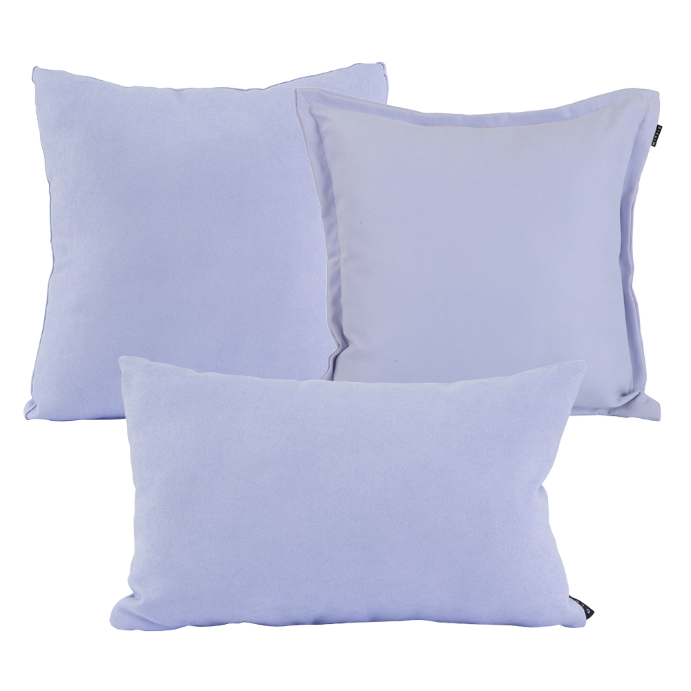 Set de 3 Cojines Decorativos Dicasa Ela Kappa, Zita y Delta Egla Lila.