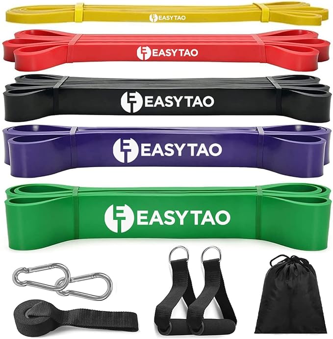 E T EASYTAO Bandas de Resistencia 5PCS(Látex 100% Natural), Ligas de ...