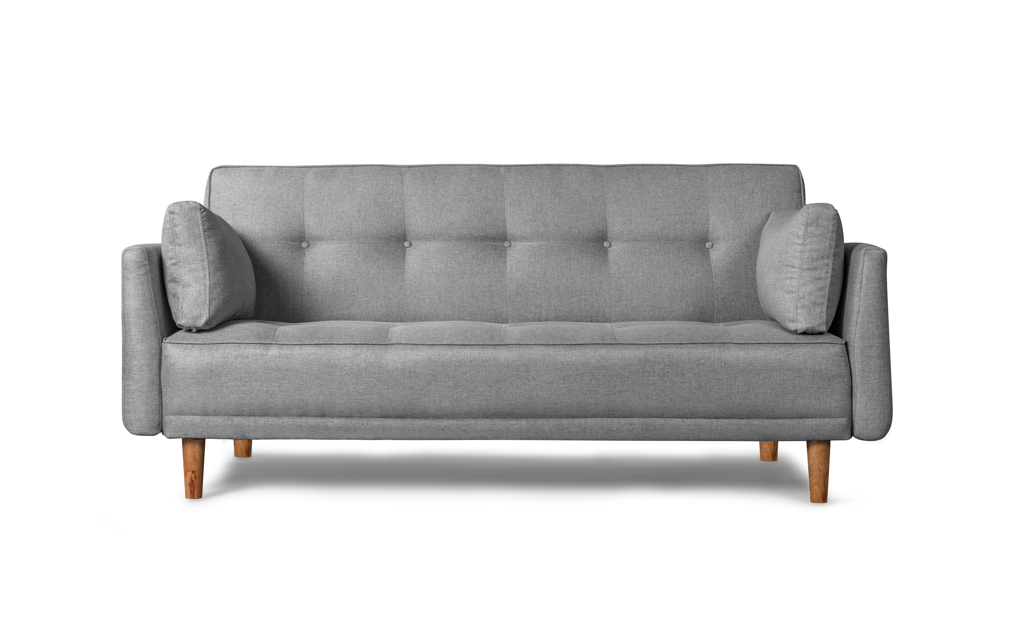 Sofá Cama Lucille Gris Claro Makora Essentials de lino.