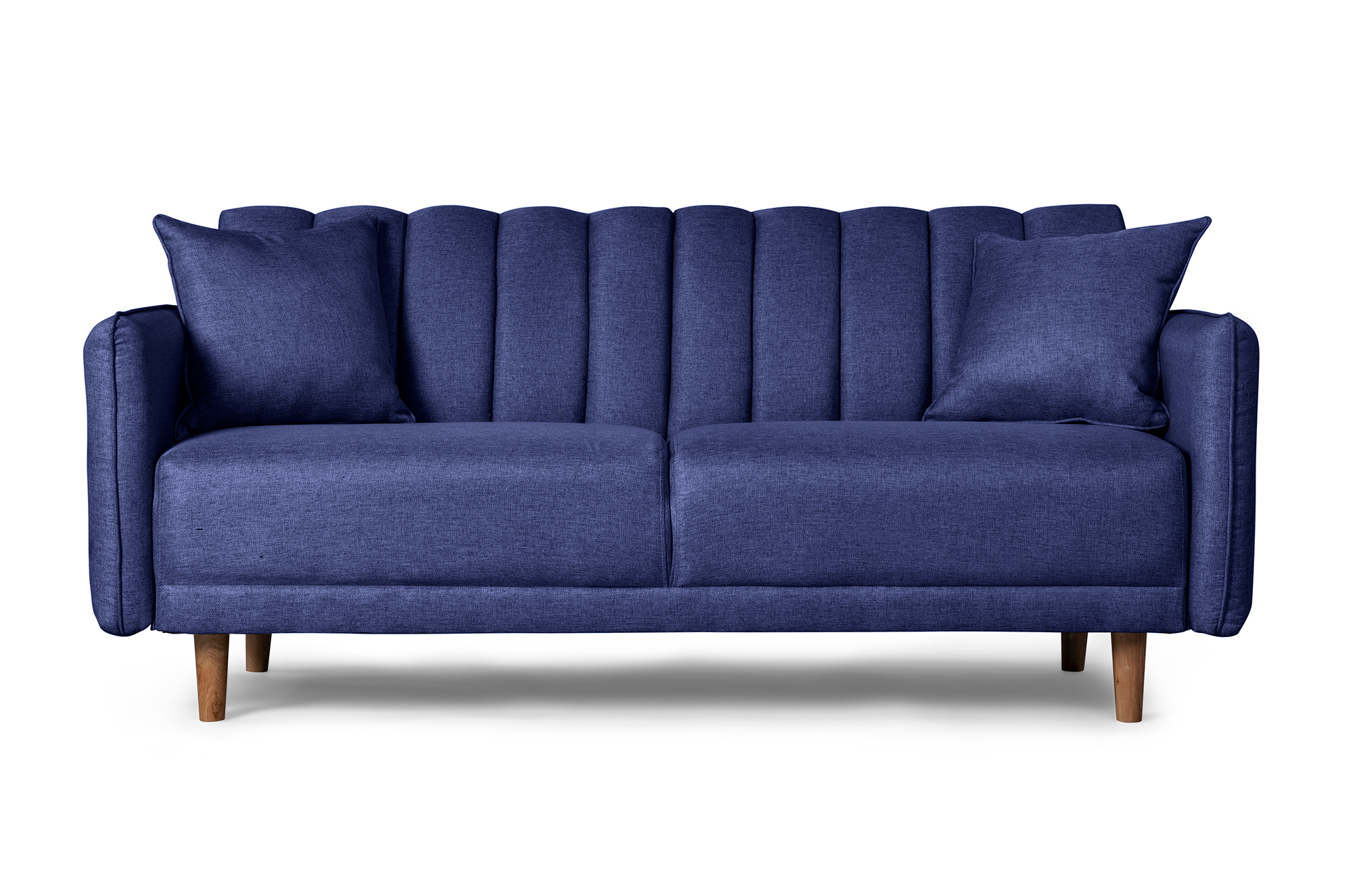 Sofá Cama Hades Azul Makora Essentials de lino.