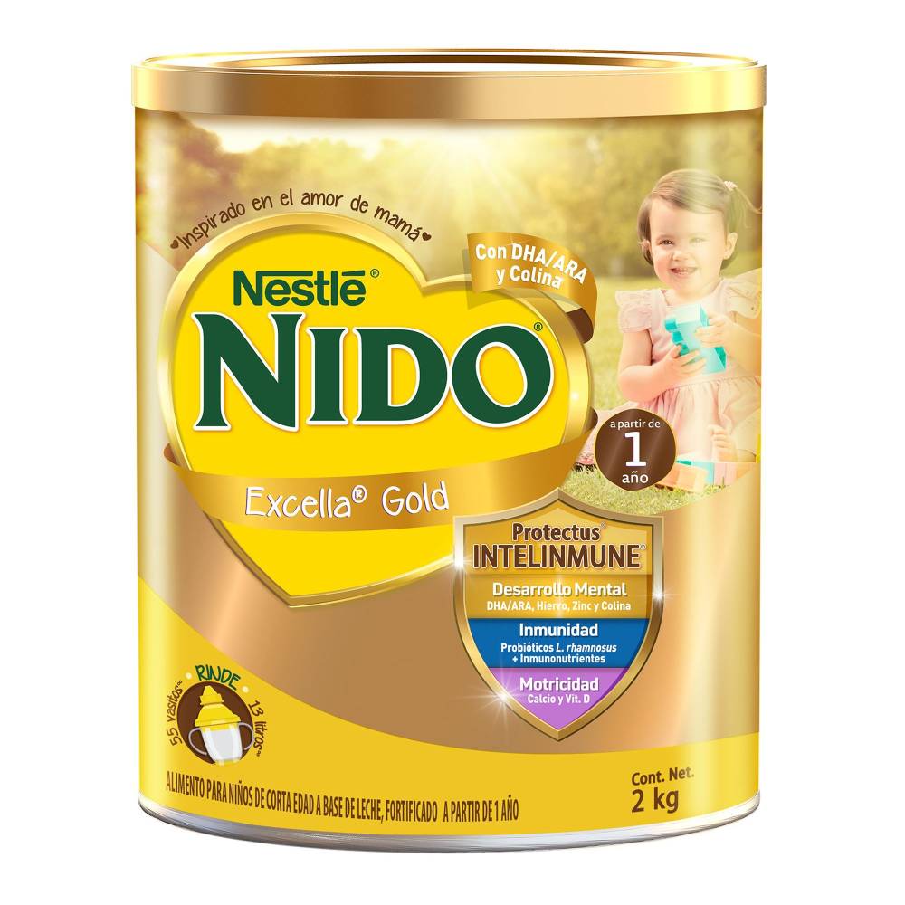 Leche De Fórmula En Polvo Nestlé Excella Gold En Lata De 2kg - 12 Meses ...