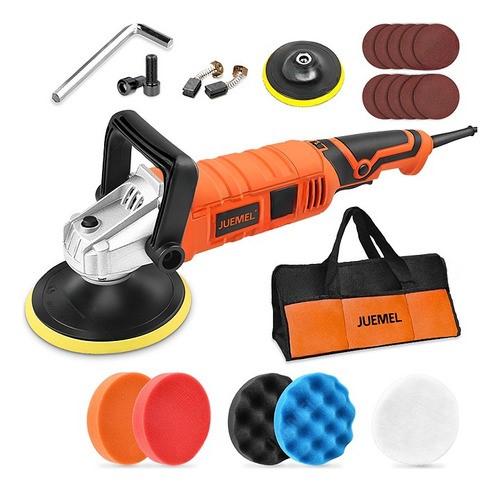 Pulidora Eléctricas Para Autos Pulido Lijado 1400w Juemel Naranja.