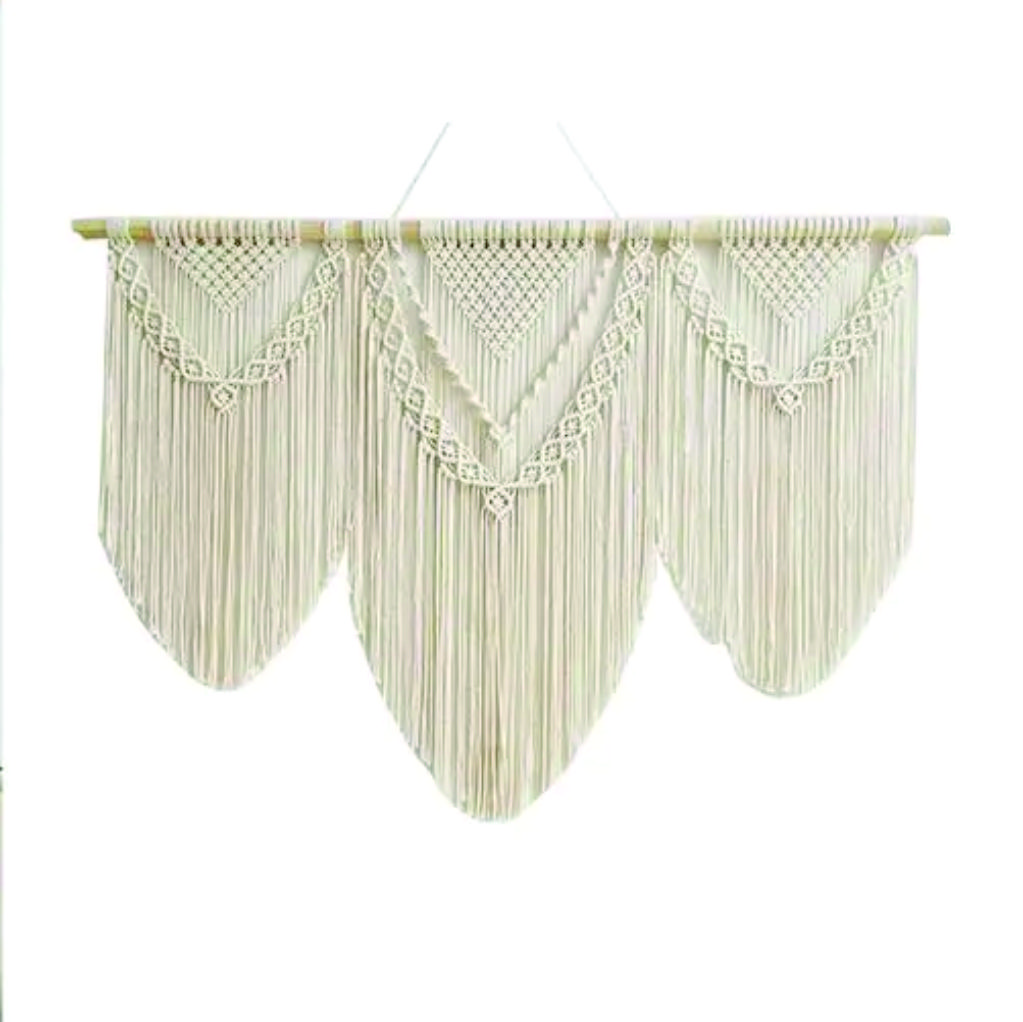 Tapiz Colgante Adorno Macrame Tejido Tulum Decoracion