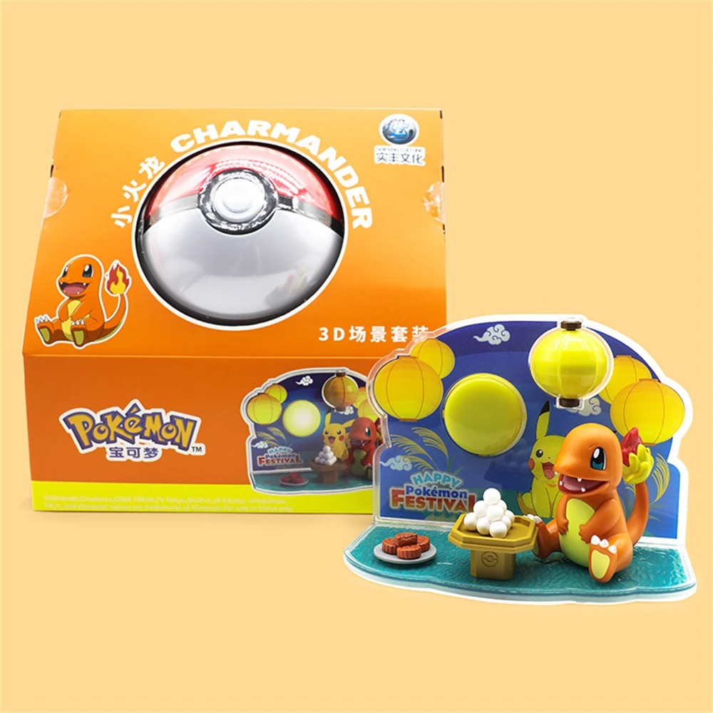 Figura Colección Anime Pokemon Pokeball Charmander Festival Diorama Set ...