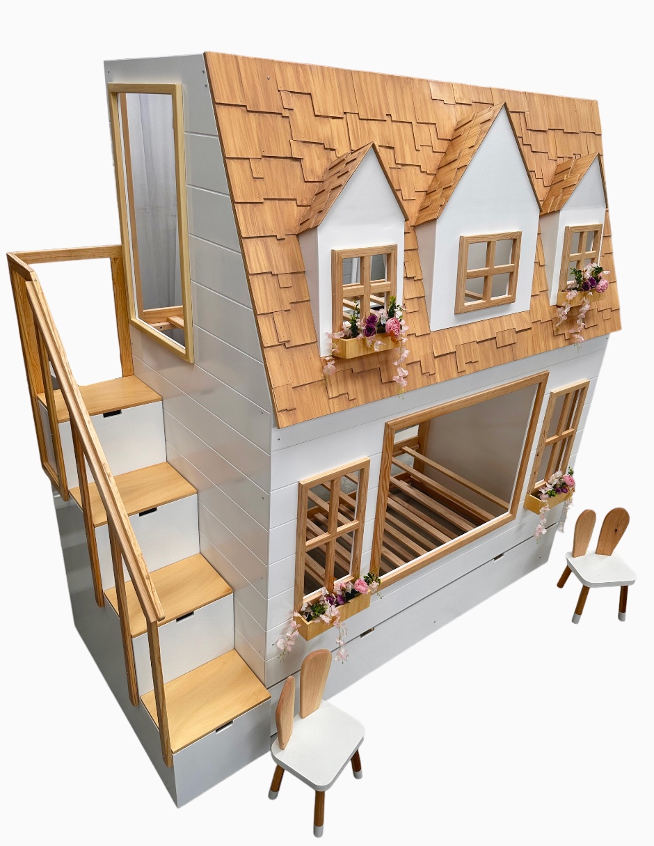 Litera Infantil Individual Triple Annie de Madera de Pino