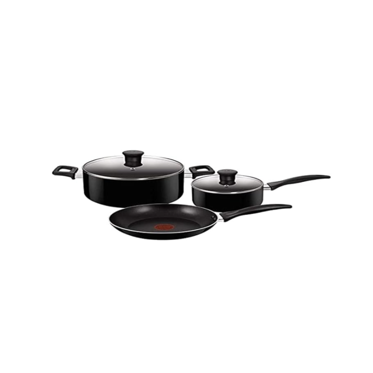 Batería De Cocina Family Cook 5 Piezas Negro T-fal A741S585