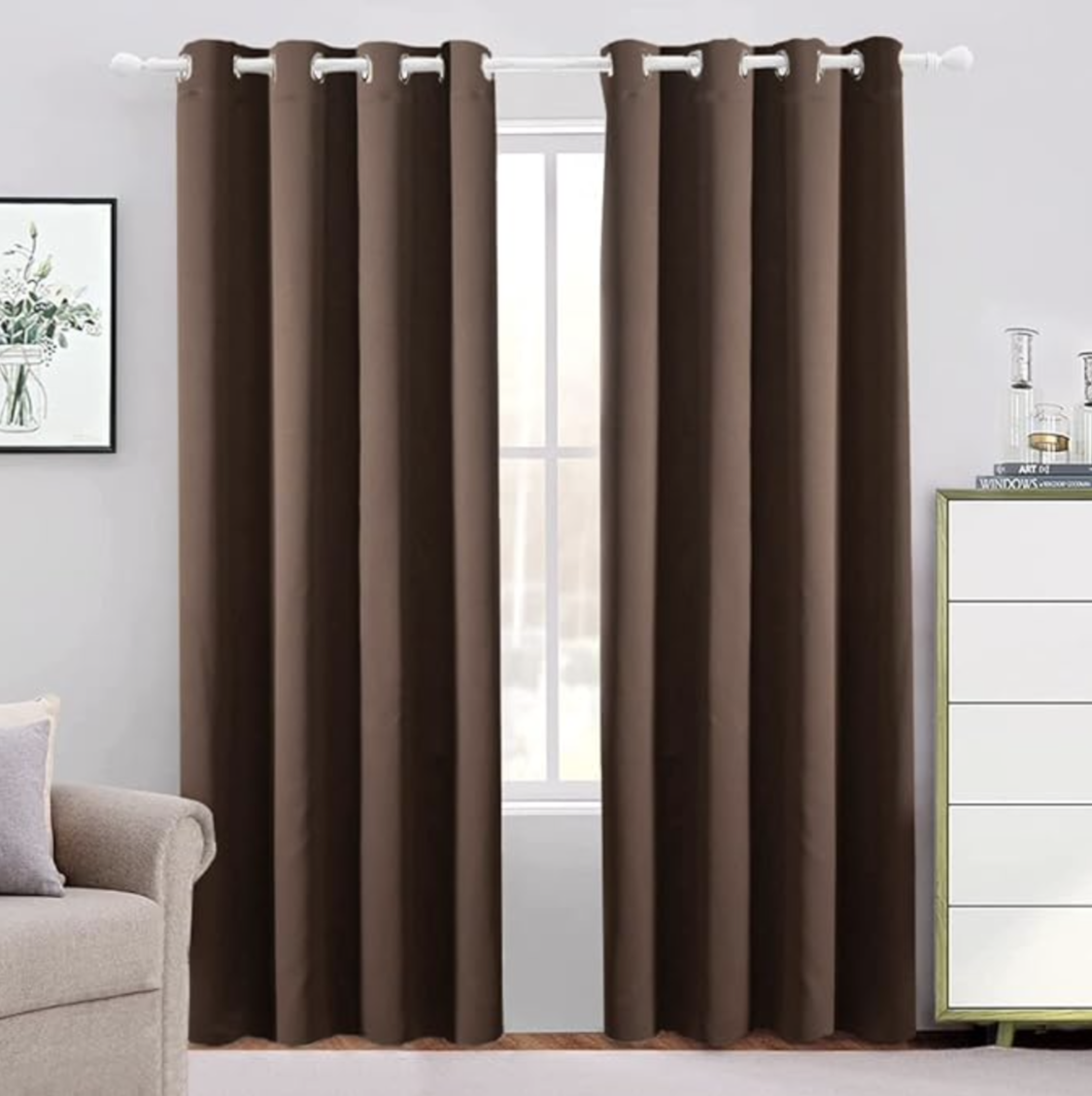 Cortinas Blackout con Aislamiento Térmico para Estar/Recámara Ventana ...