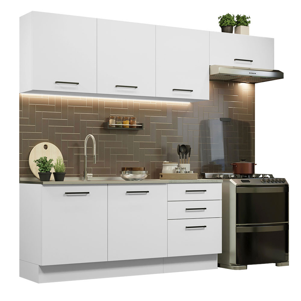 Cocina Integral Modular Ágata Madesa 260cm Blanco 02