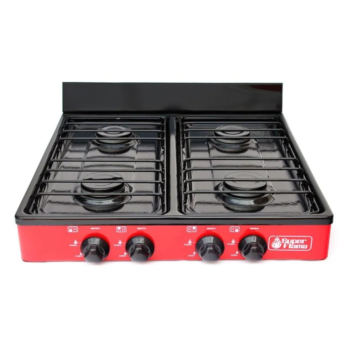 Parrilla de Gas Super Flama 4Q-R 4 Quemadores Rojo ALBY10
