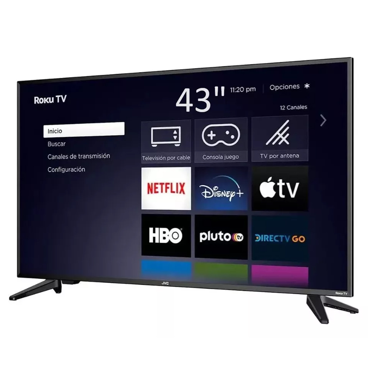 Pantalla Tv JVC 43 pulg Roku Smart tv Full Hd usb hdmi netflix