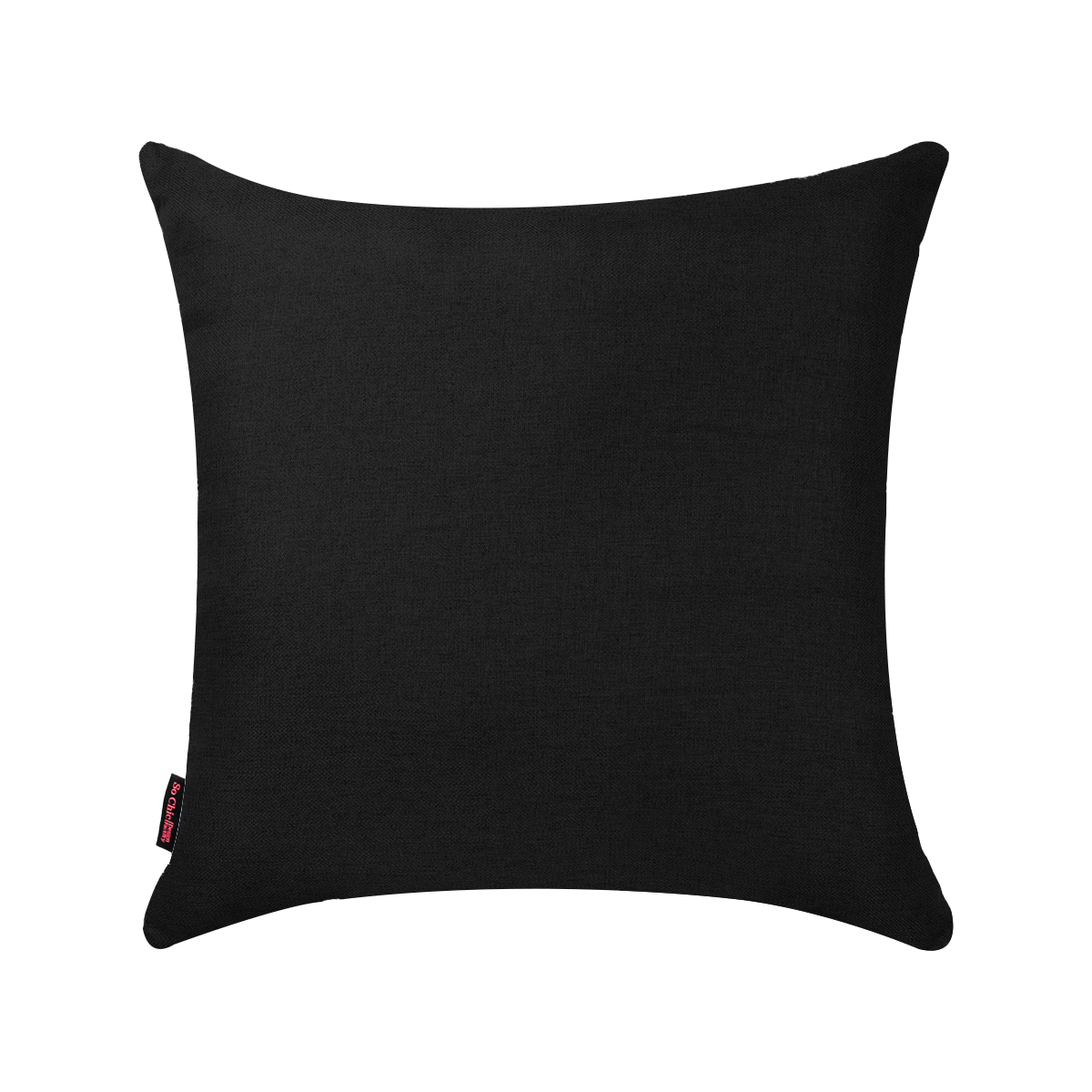 Cojín Decorativo Cuadrado para Sala o Cama. Funda de Lino Negro con ...